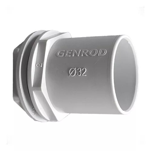 GENROD CONECTOR PARA TUBO RIGIDO Y CORRUGADO PVC 32MM - malpassielectrica